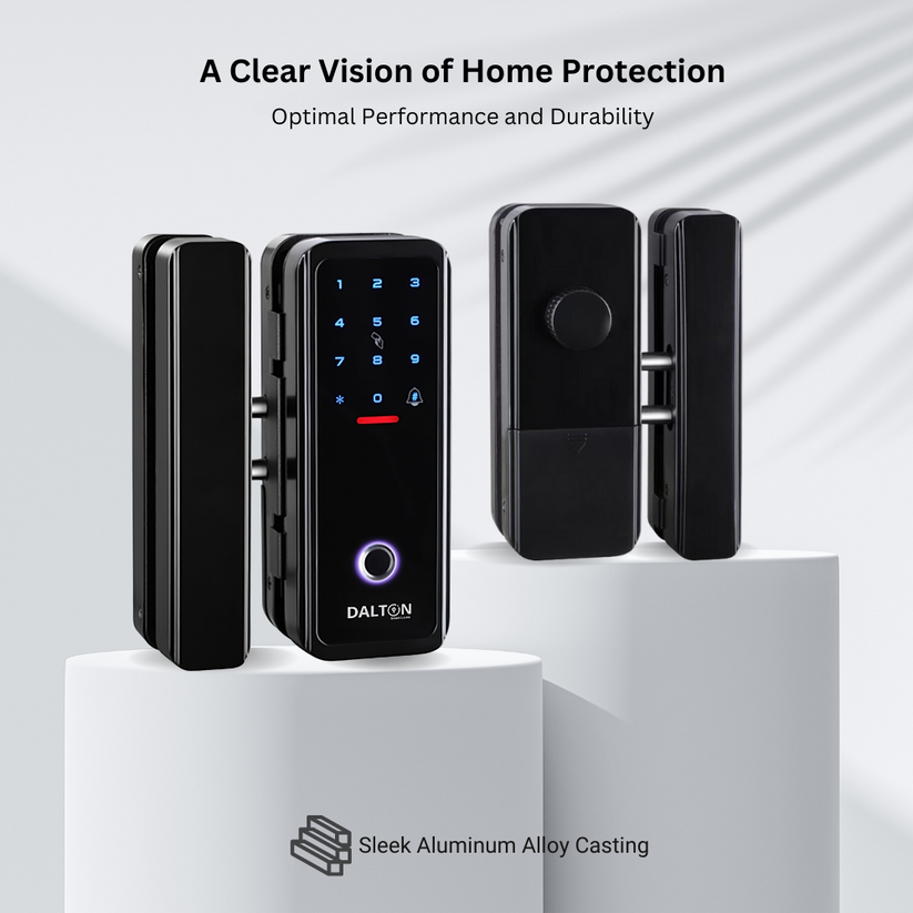 DALTON Smart Locks No-Drill Smart Lock Designed for Glass Doors 10-12m – Dalton